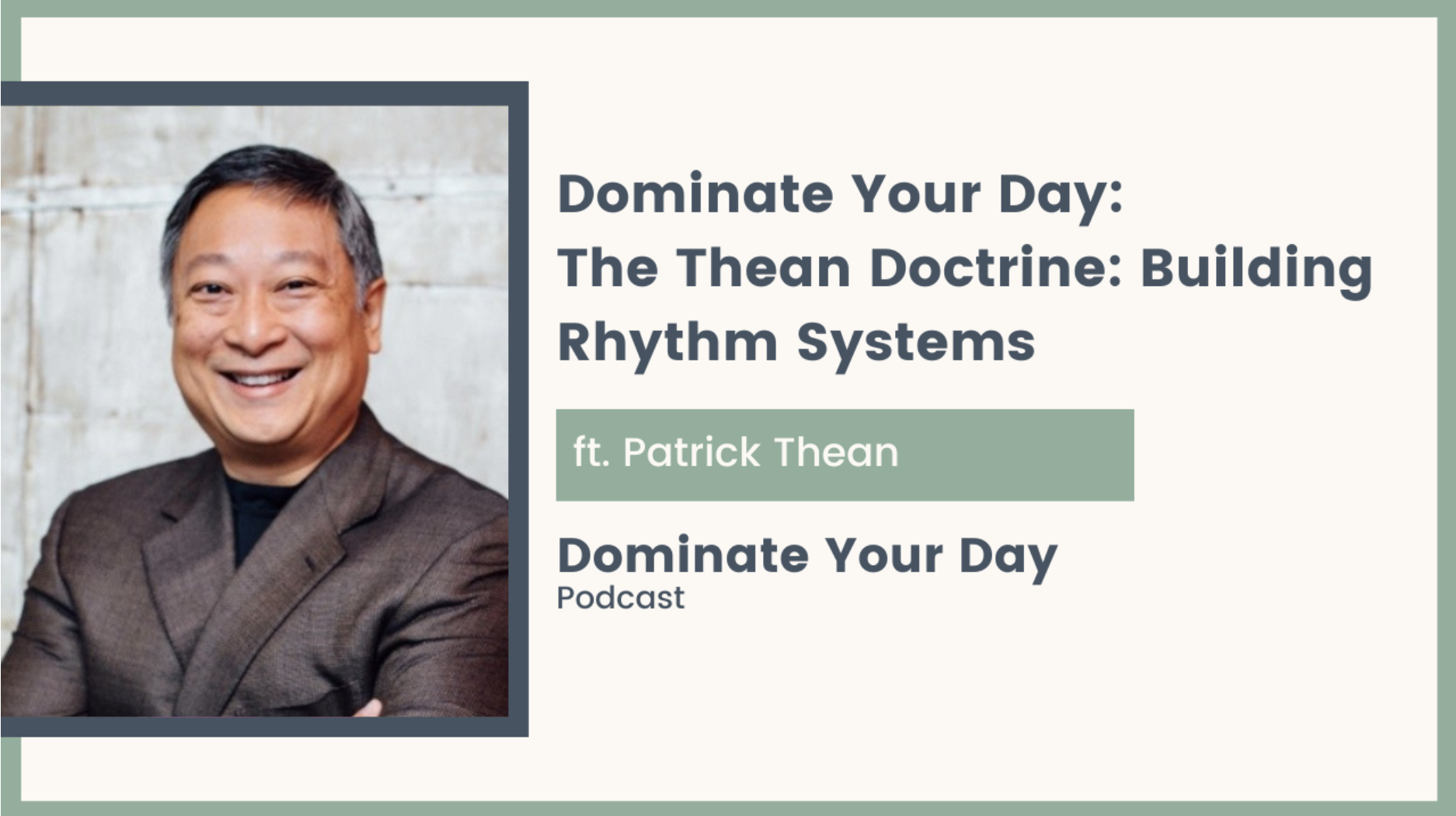 Podcast: The Thean Doctrine: Building Rhythm Systems